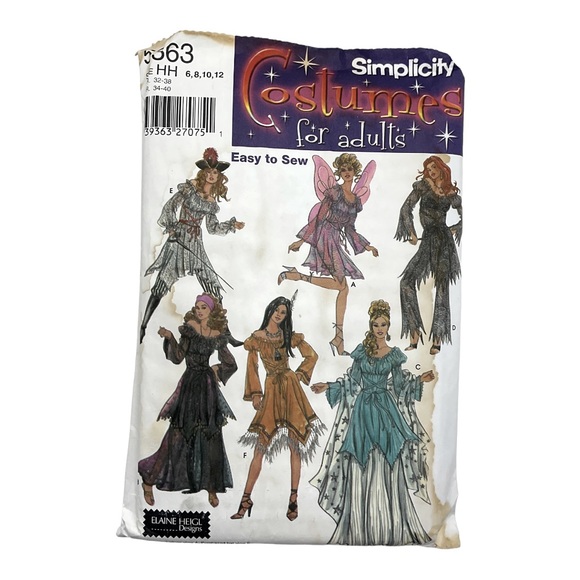 Simplicity | Other | Simplicity 5363 Easy Sew Adult Costume Sewing ...